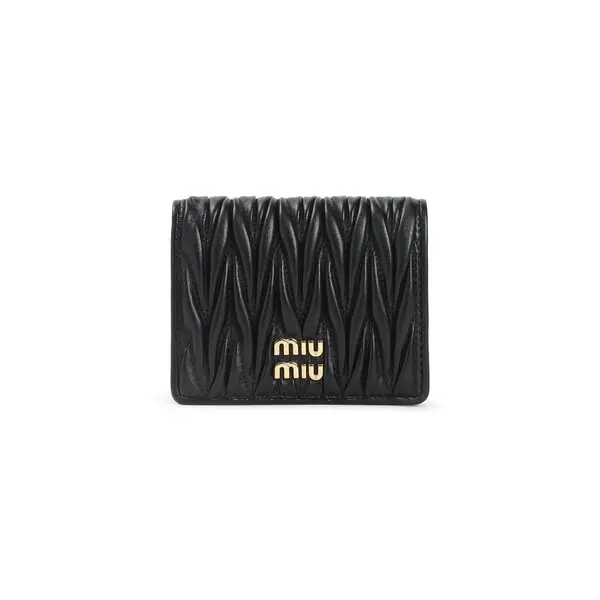 Miu Miu Matelassé Wallet - Black
