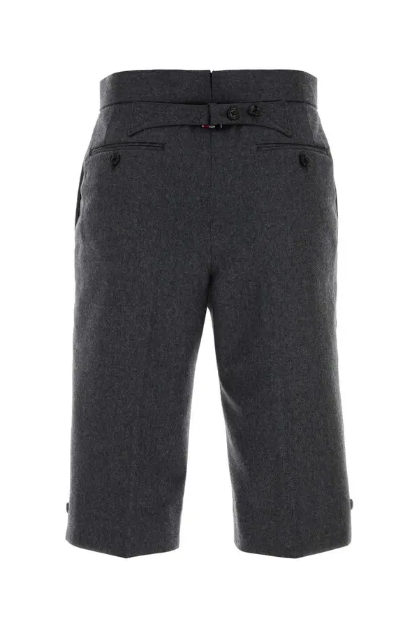 Thom Browne Graphite Wool Bermuda Shorts