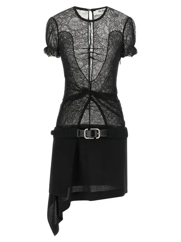 Attico Lace Dress - Black
