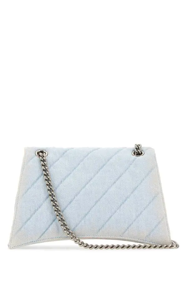 Balenciaga Light- Denim Crush M Shoulder Bag - Blue
