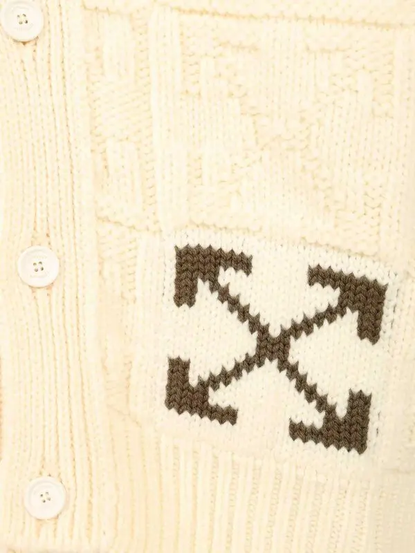 Off-White Wool Cardigan - Cream