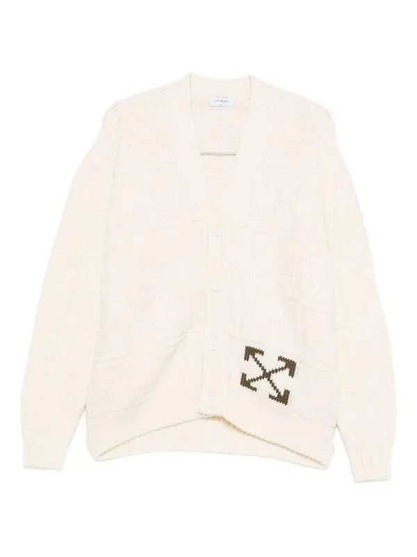 Off-White Wool Cardigan - Cream