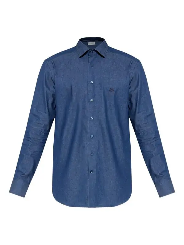Etro Embroidered Logo Cotton Shirt