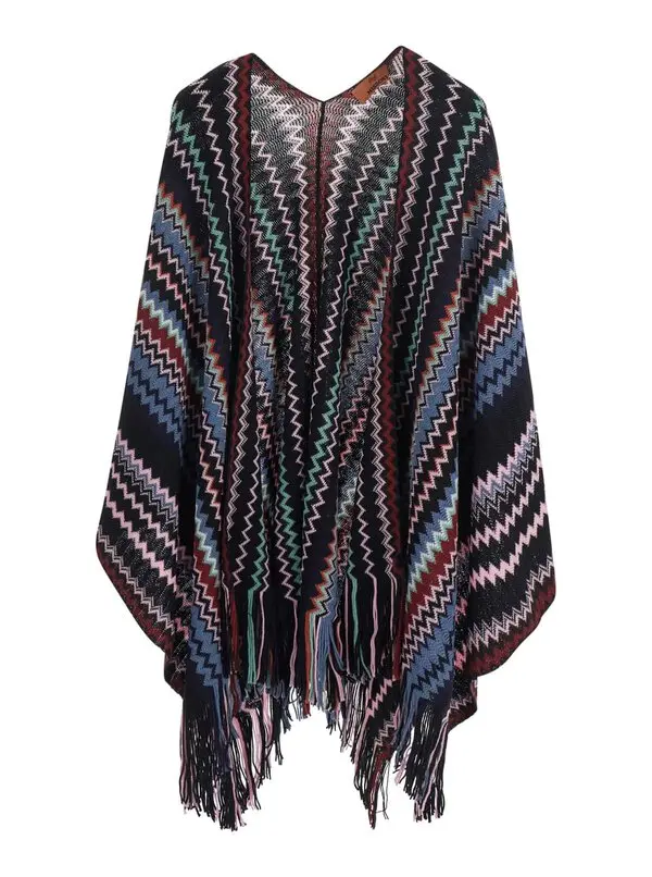 Missoni V-neck Tech Fabric Cape - Multicolor