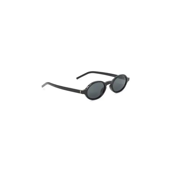 Saint Laurent Oval Sl M161 Sunglasses - Black