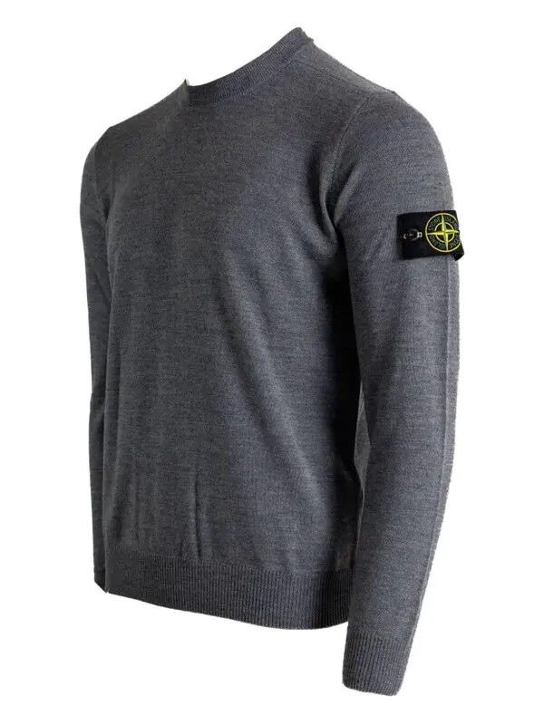 Stone Island Lightweight Wool Crew Neck Pullover - Gray