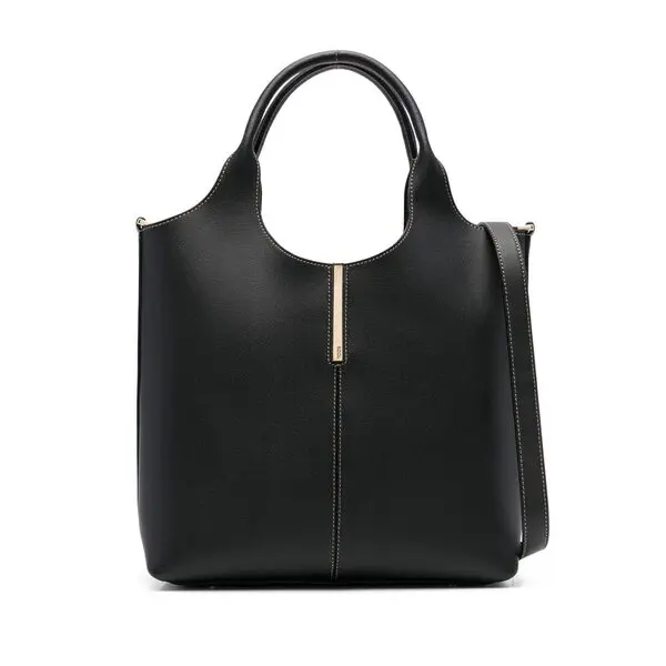 TOD'S Calf Leather Tote Bag - Black