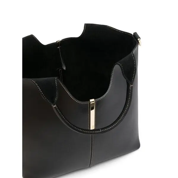 TOD'S Calf Leather Tote Bag - Black
