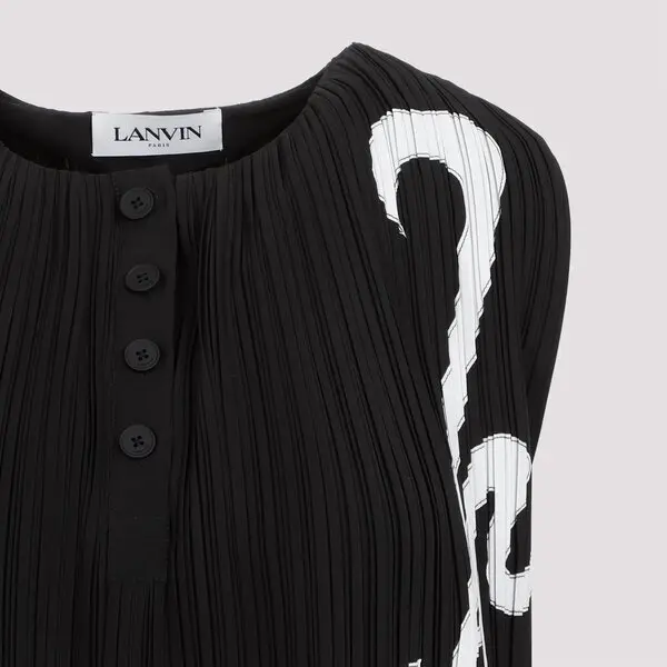 LANVIN Sleeveless Pleated Top