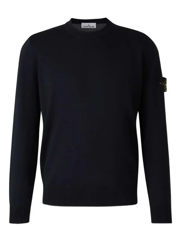Stone Island Lightweight Wool Crew Neck Pullover - Blue