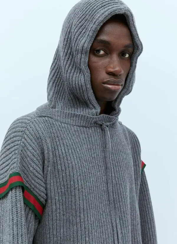 Gucci Wool Cashmere Hooded Sweater