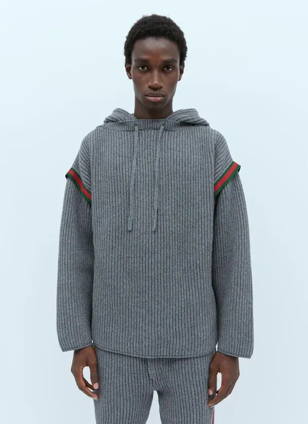 Gucci Wool Cashmere Hooded Sweater
