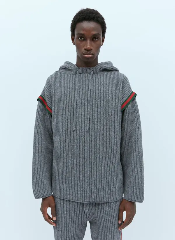 Gucci Wool Cashmere Hooded Sweater