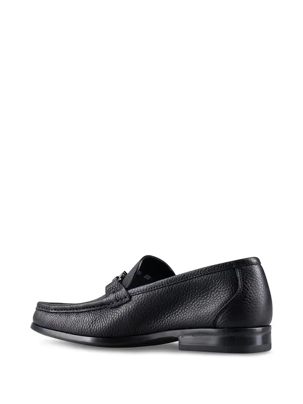FERRAGAMO Grained Leather Gancini Loafers