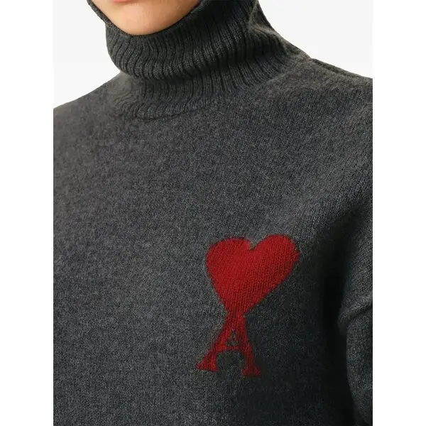 AMI Paris Grey Sweaters & Knitwear Jumpers
