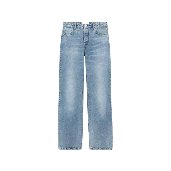 AMI Paris Denim Wide-leg Jeans - Blue