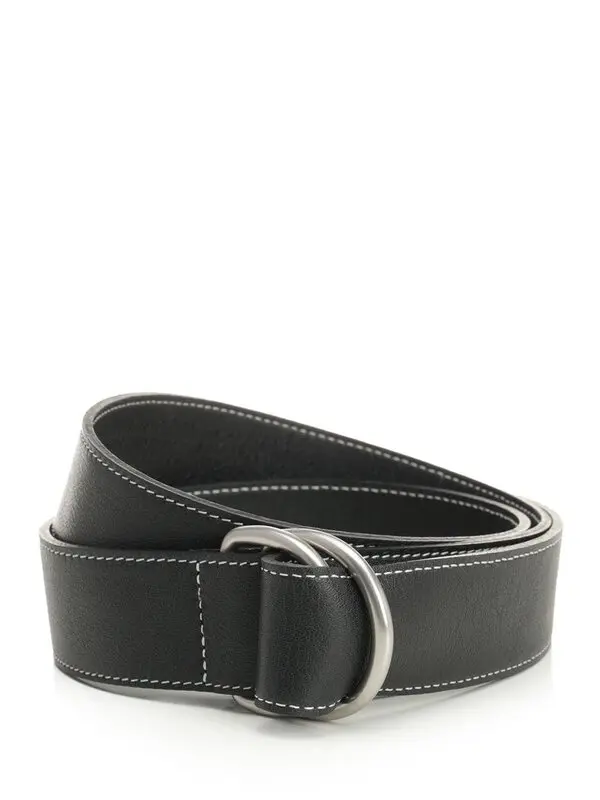 AMI Paris Double Leather Belt - Black