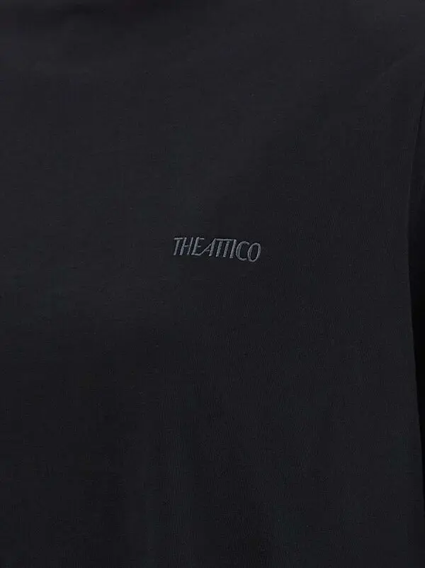 Attico Mock-neck T-shirt - Black