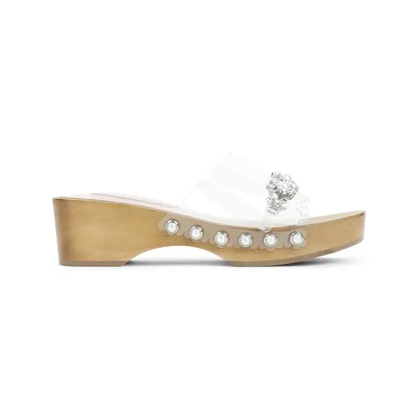 Simone Rocha Scalopped Wooden Clog Sandals - Multicolor