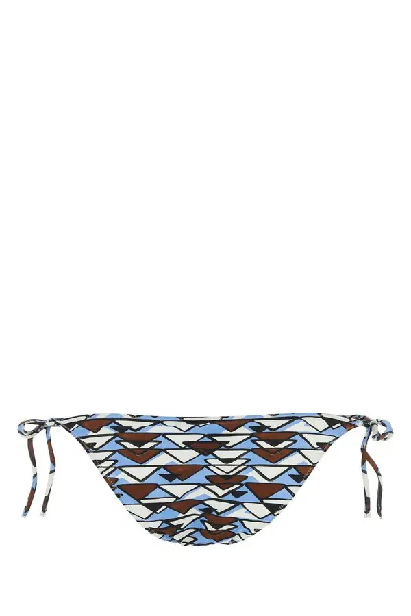 Prada Printed Stretch Nylon Bikini Bottom