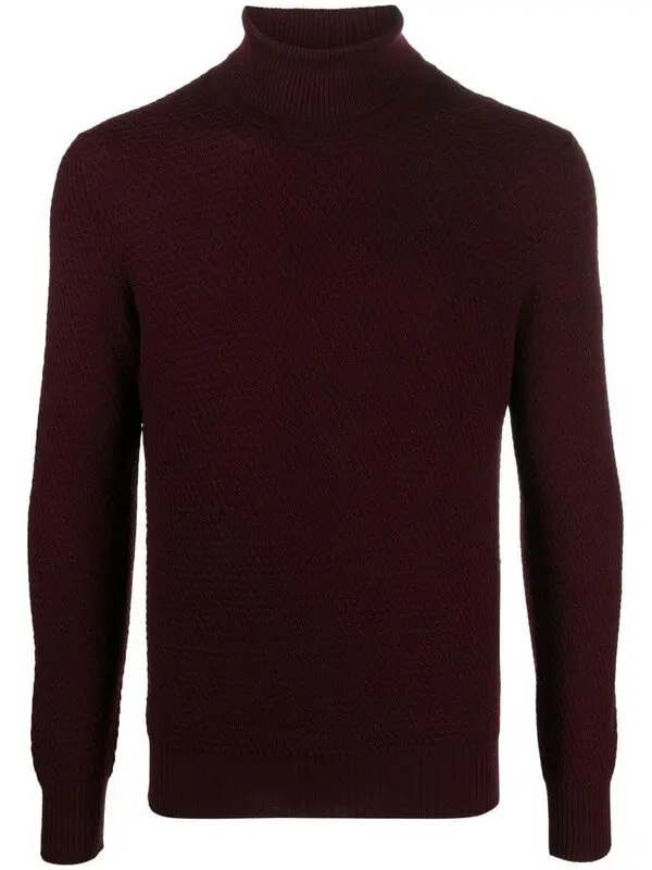 Tagliatore Burgundy Turtleneck - Multicolor