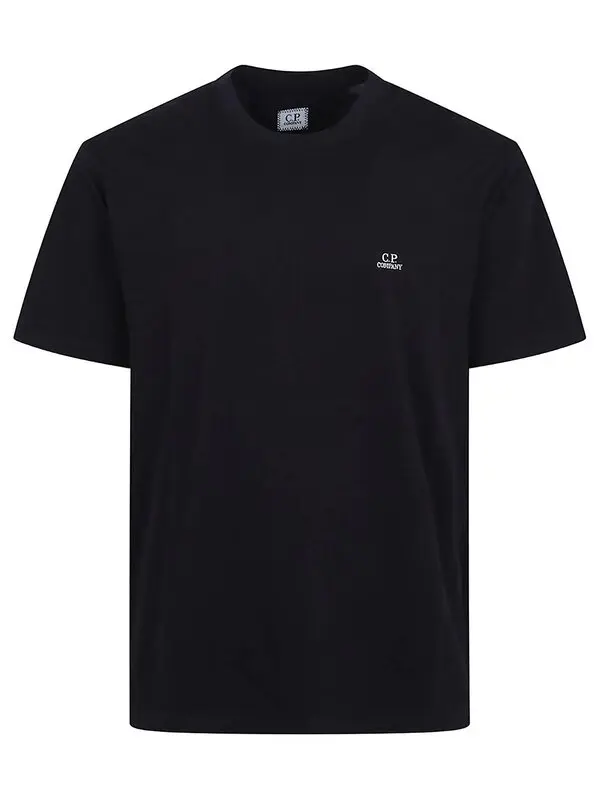 C.P. COMPANY 30/1 Jersey Short Sleeve Logo Patch T-shirt - Blue