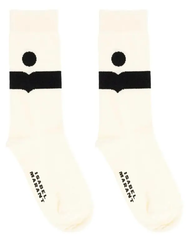Isabel Marant Étoile Nesson Mid-length Socks With Logo - Multicolor