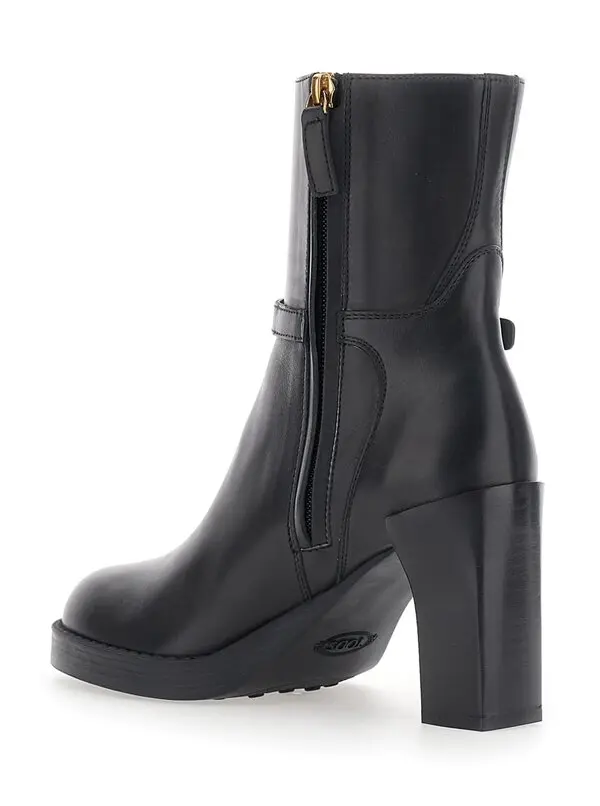 TOD'S Leather Ankle Boots - Multicolor