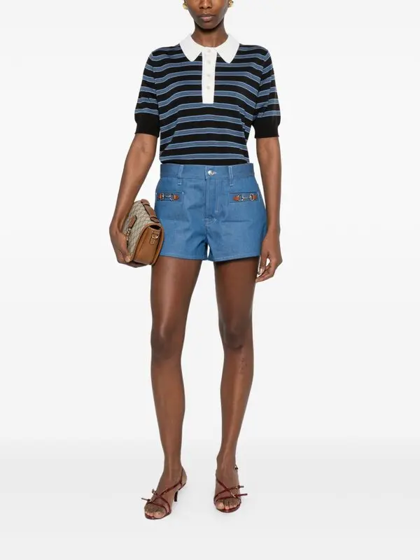 Gucci Denim Cotton Shorts - Multicolor