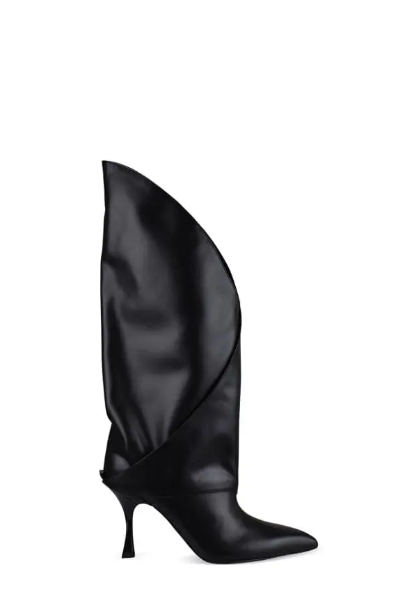 Balmain Twist Heeled Boots - Black