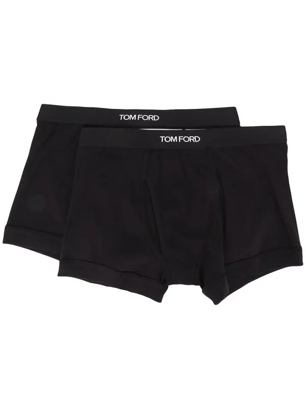 TOM FORD Set Of 2 Logo-waistband Cotton Boxer Briefs - Black