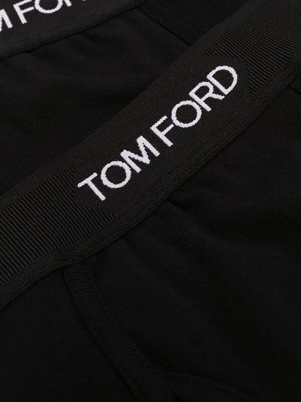 TOM FORD Set Of 2 Logo-waistband Cotton Boxer Briefs - Black