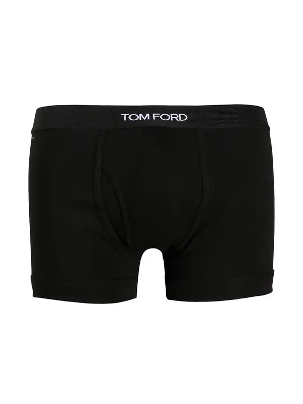 TOM FORD Set Of 2 Logo-waistband Cotton Boxer Briefs - Black
