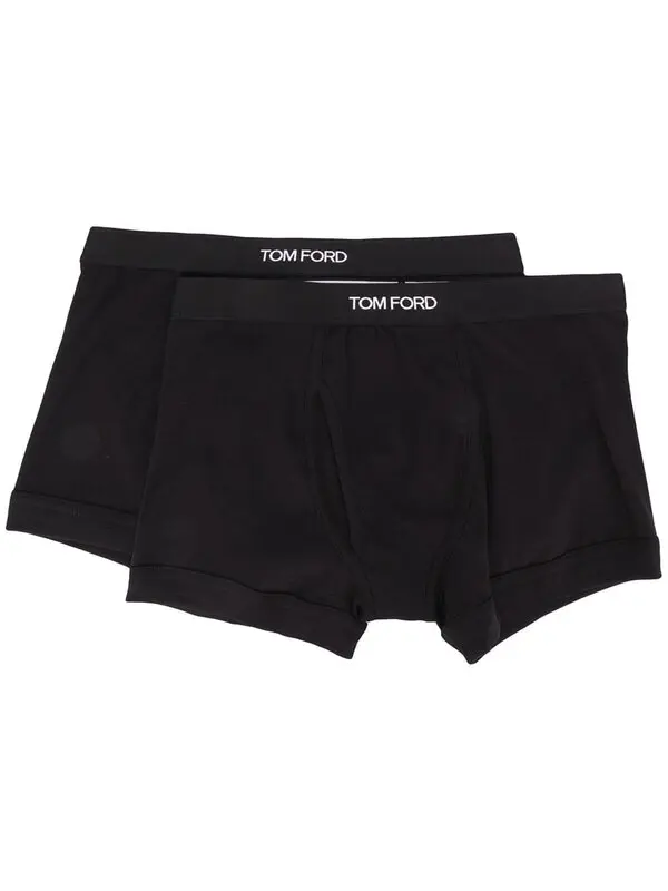TOM FORD Set Of 2 Logo-waistband Cotton Boxer Briefs - Black