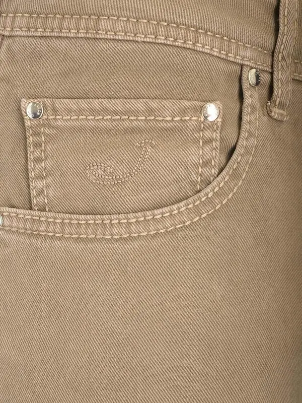 Jacob Cohen Nick Slim Trousers - Cream