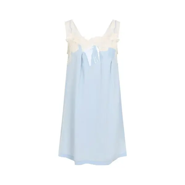 MAISON MARGIELA Cupro Satin Mini Dress - Blue