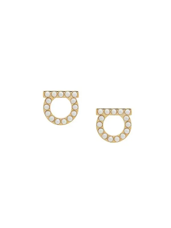 FERRAGAMO Gancini Pearls Earrings