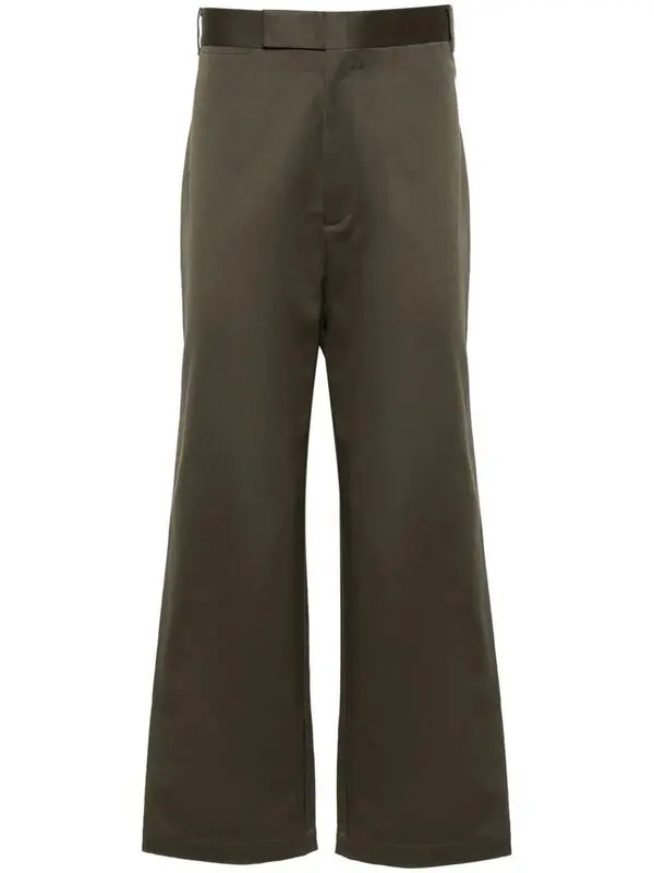 Thom Browne Cotton Twill Trousers - Green