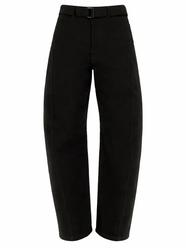 LEMAIRE Twisted Cotton Pants - Black