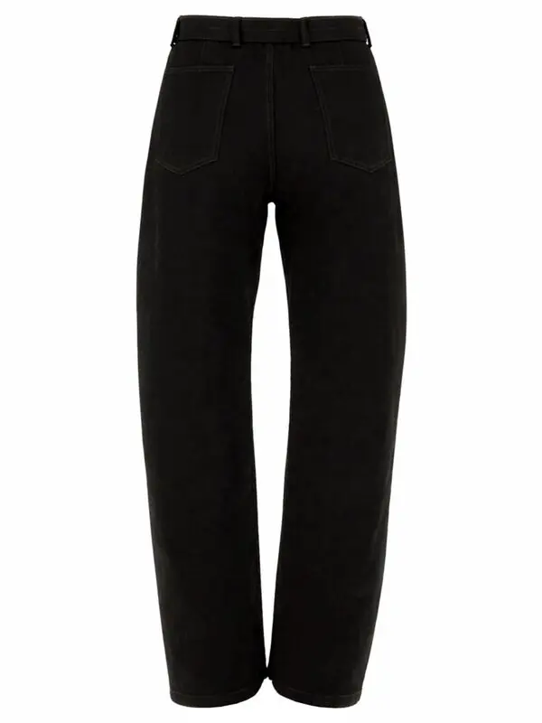 LEMAIRE Twisted Cotton Pants - Black