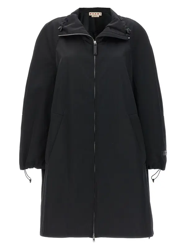 Marni Satin Technical Fabric Parka - Black
