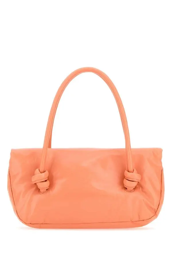 JIL SANDER Peach Leather Small Knot Handle Handbag - Orange