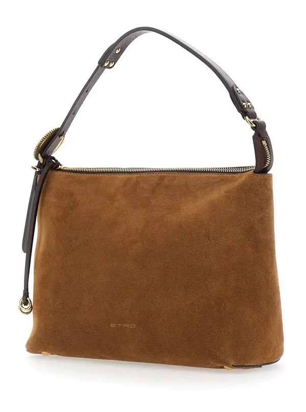 Etro Leather And Tech Fabric Shoulder Bag - Multicolor
