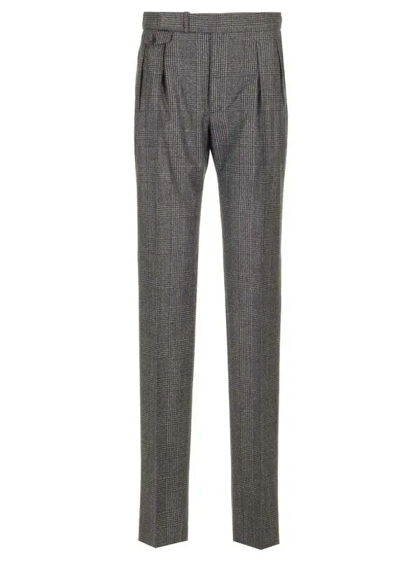 Tagliatore Prince Of Wales Trousers - Gray