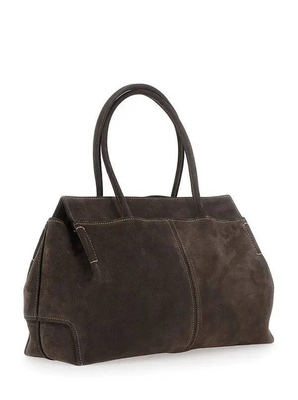 TOD'S Shoulder Bag With Leather Handles Brown