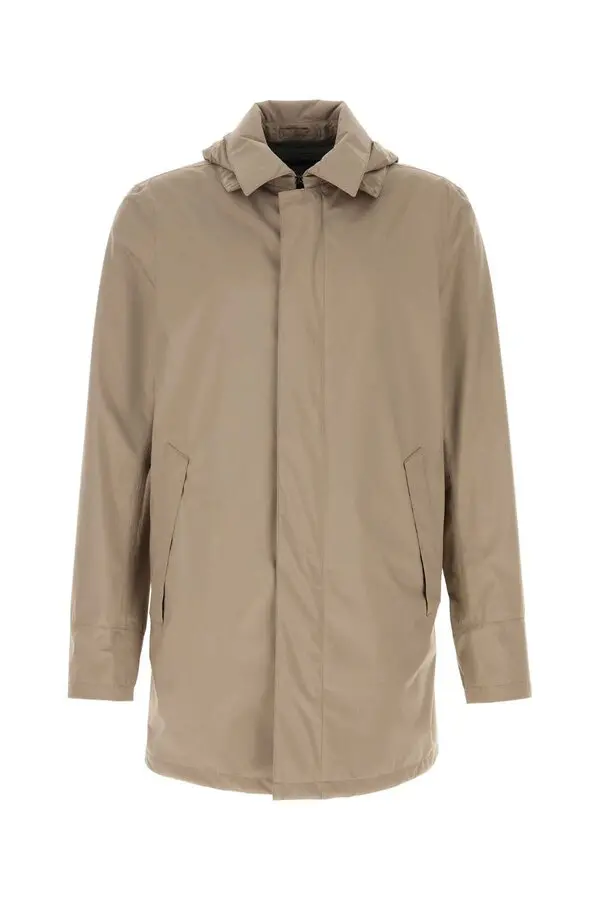 Herno Cappuccino Polyester Jacket