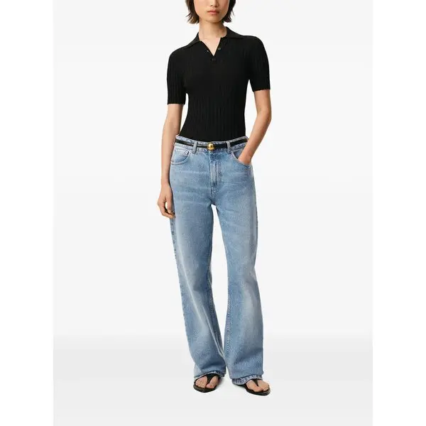 AMI Paris Denim Wide-leg Jeans