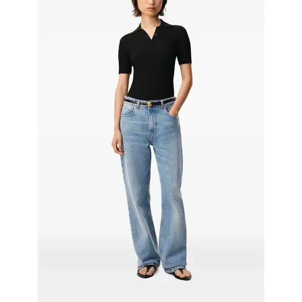 AMI Paris Denim Wide-leg Jeans