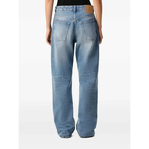 AMI Paris Denim Wide-leg Jeans