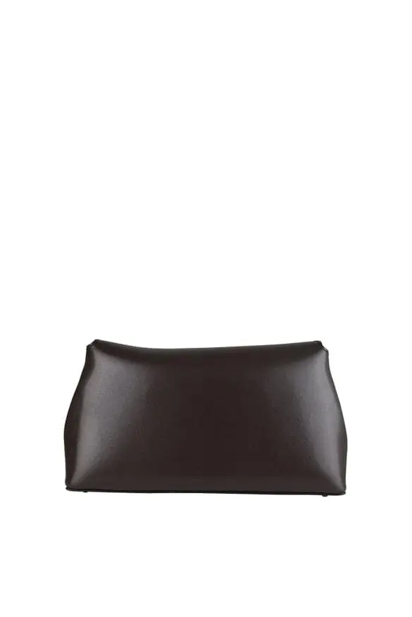 TOTEME T-lock Clutch - Brown